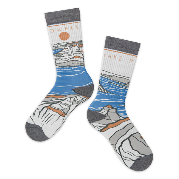 Lake Powell Contour Lines Socks