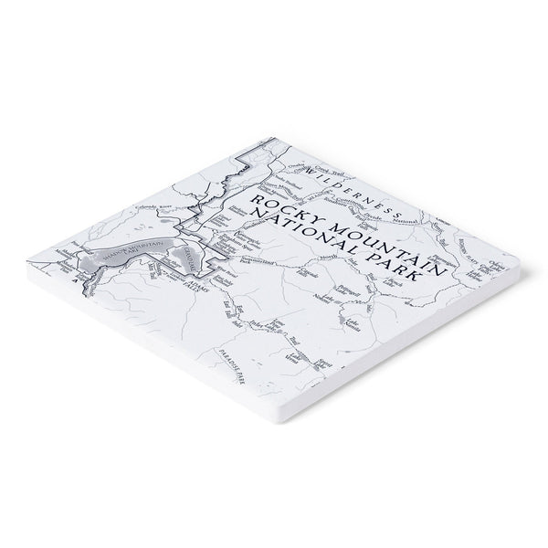 Rocky Mountain National Park Line Map Coasters