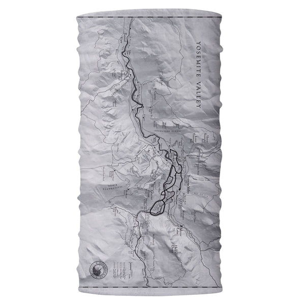Yosemite Valley Black and White Map Bana - McGovern Outdoor